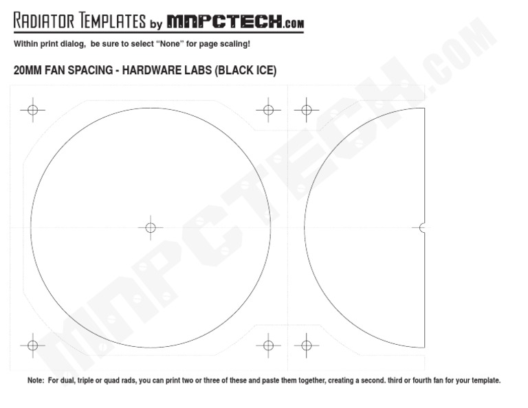 Mnpctech Fan Templates 140mm Rads 20mm Spacing 2 PDF | PDF