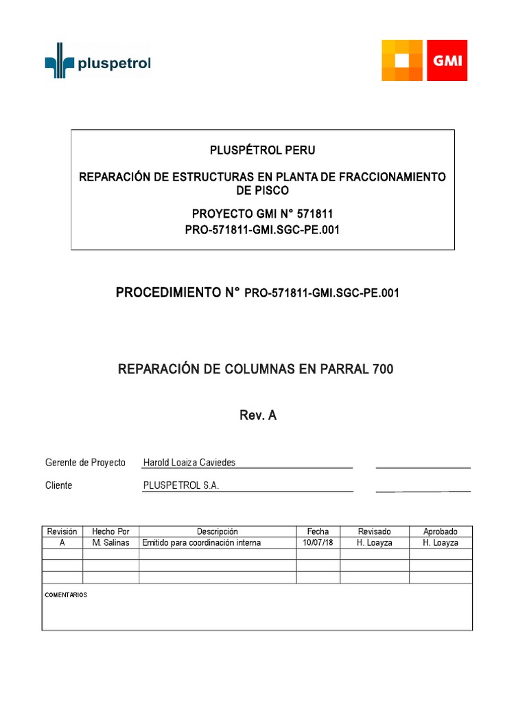 571811-Gmi Sgc-Pe 001 | PDF | Hormigón | Acero