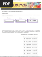 Dimensiones de Tamaños de Papel A - A0, A1, A2, A3, A4, A5, A6, A7, A8, A9, A10 - en Pulgadas y ...
