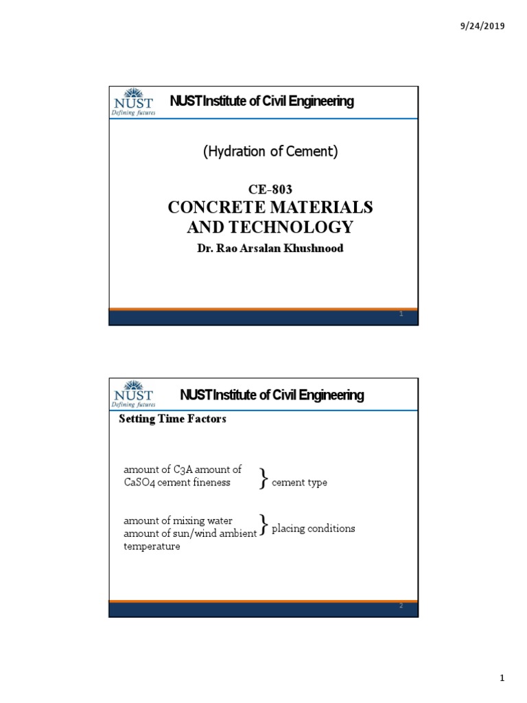 Module-1 Introduction To Cement and Concrete-1 (Lec 2) PDF | PDF ...