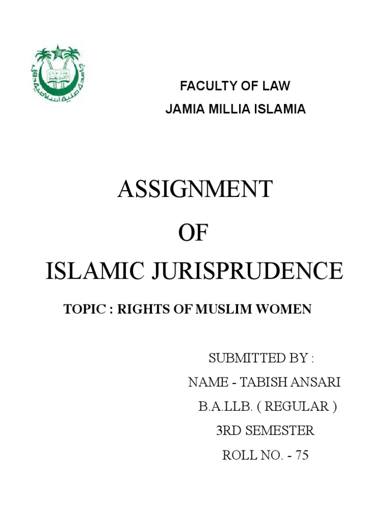Islamic Jurisprudence PDF | PDF | Sharia | Women In Islam