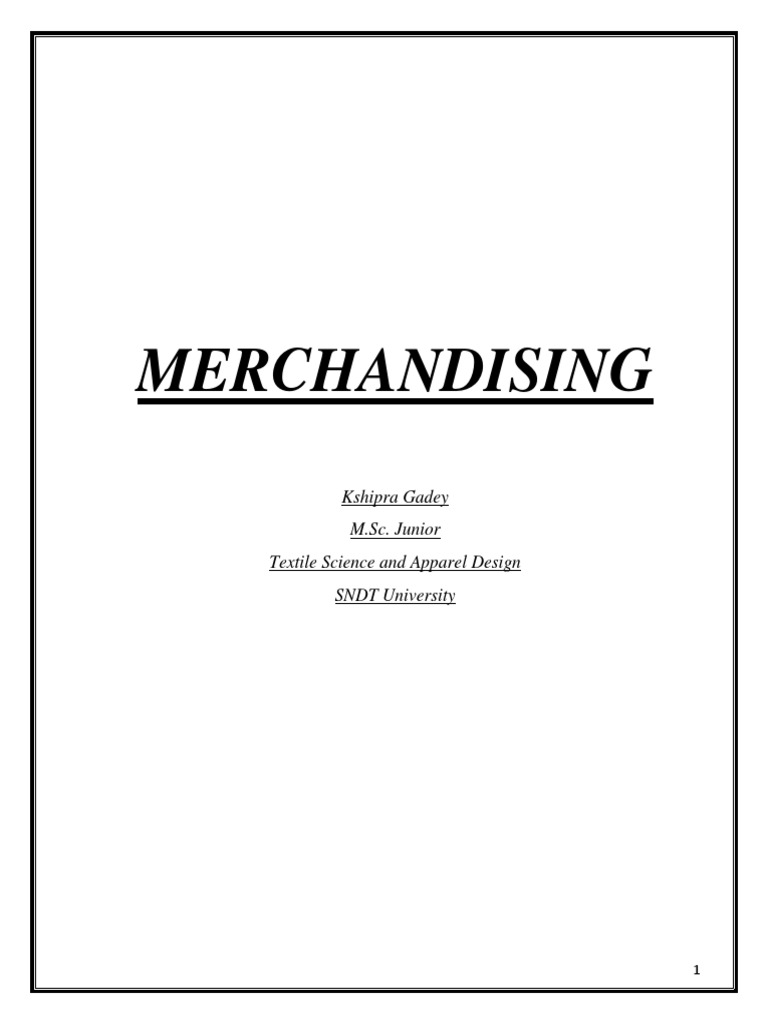MERCHANDISING | PDF | Retail | Merchandising