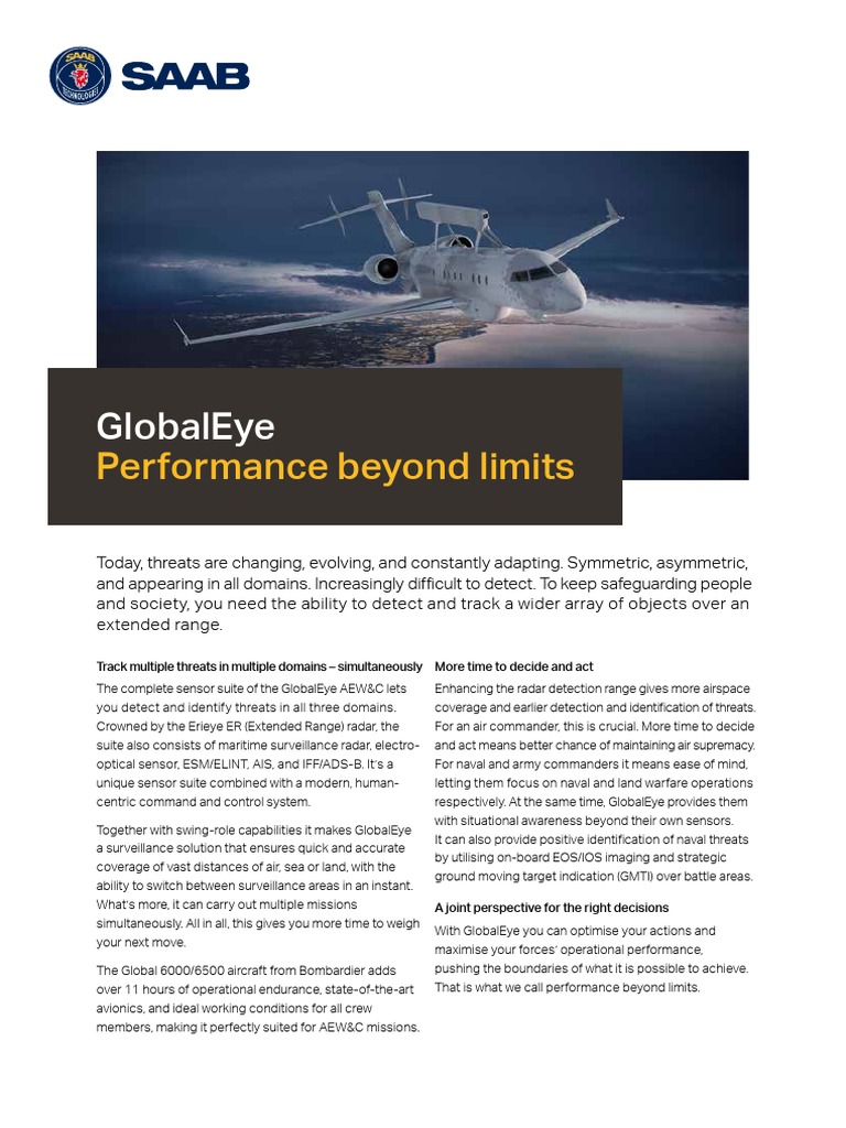 Globaleye Product Flyer | PDF | Aviation | Military Science