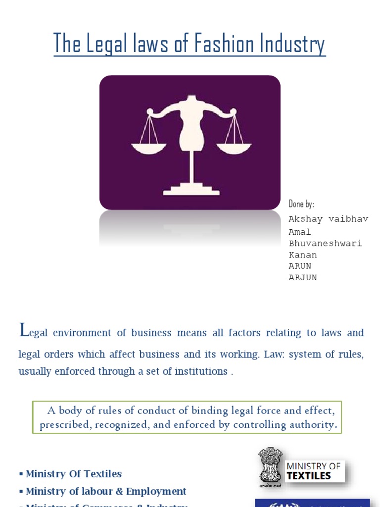 The Legal Laws of Fashion Industry | PDF | Labour Law | Employment