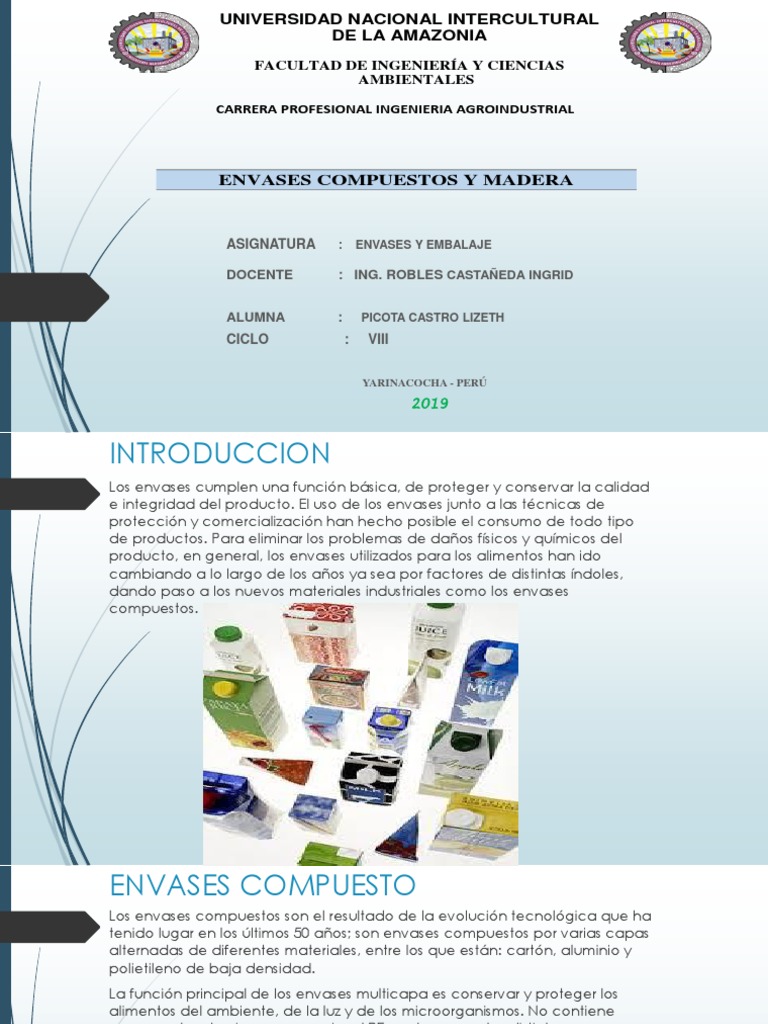 Envases compuestos y de madera en agroindustria | PDF | Papel | Madera
