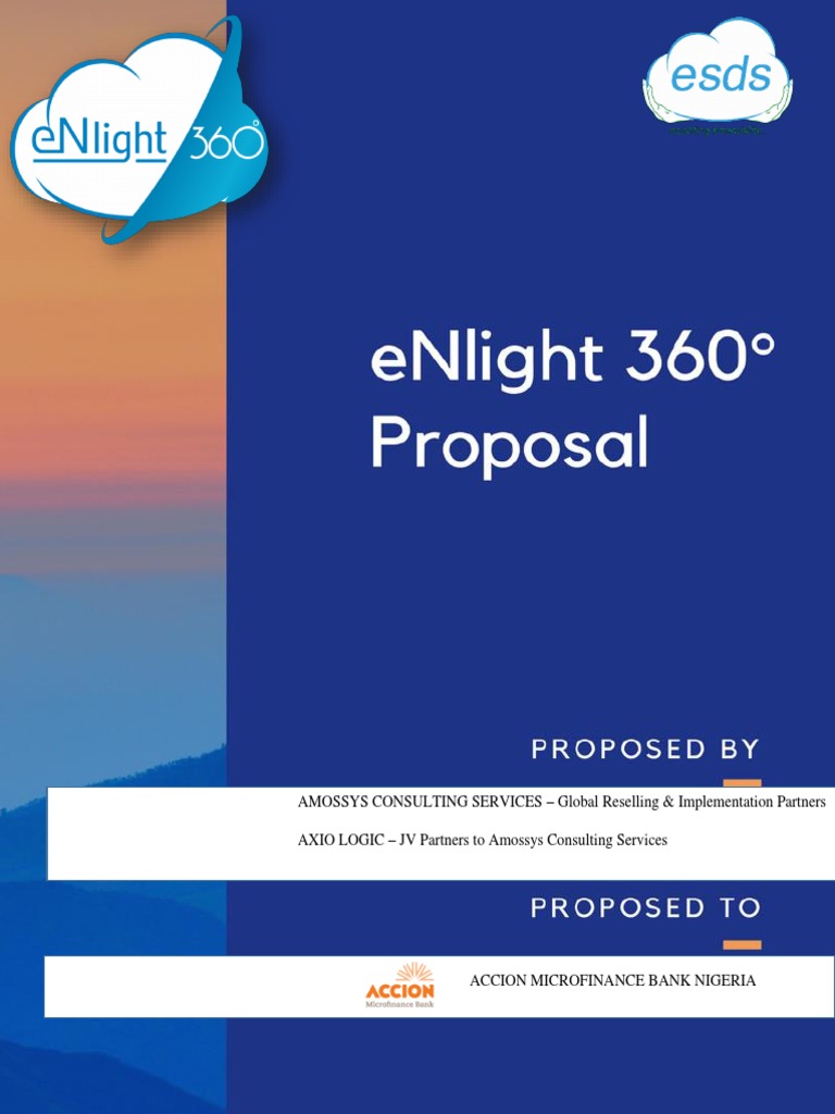 Enlight 360 Proposal For ACCION Bank | PDF | Microsoft Sql Server ...