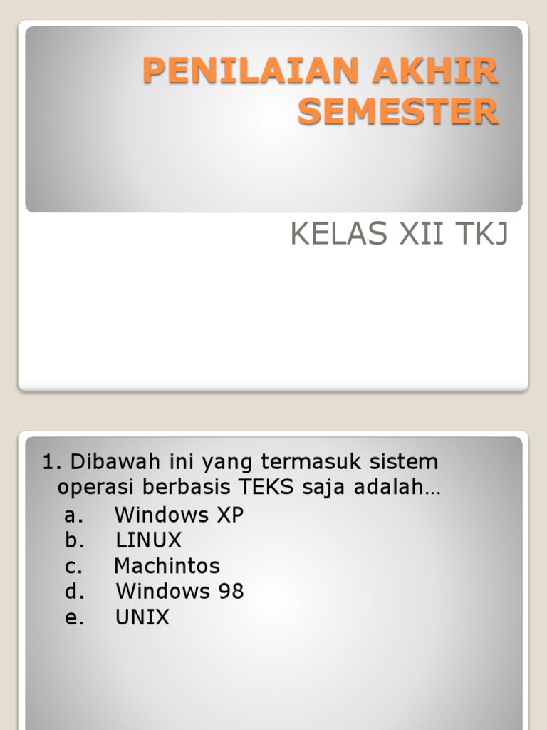 Pas Xii TKJ Asj | PDF