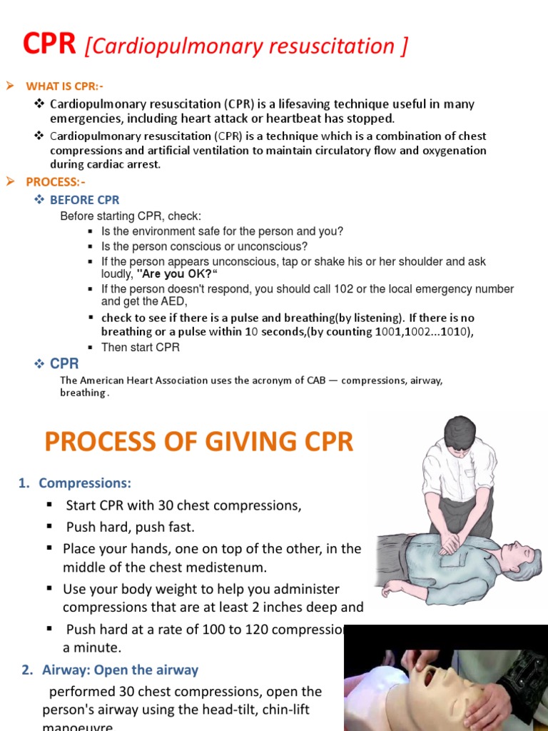 CPR | PDF | Cardiopulmonary Resuscitation | Medical Treatments