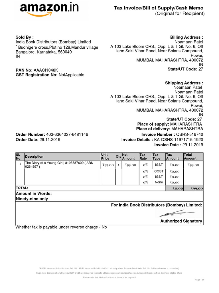 Book Invoice PDF | PDF | Invoice | Market (Economics)
