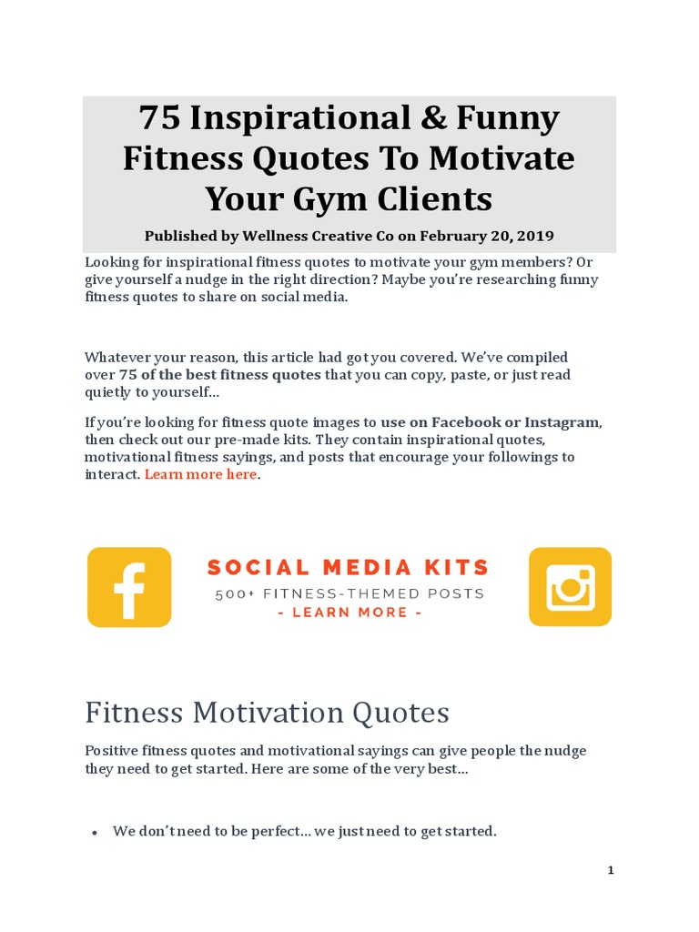 Funny Fitness Motivational Quotes