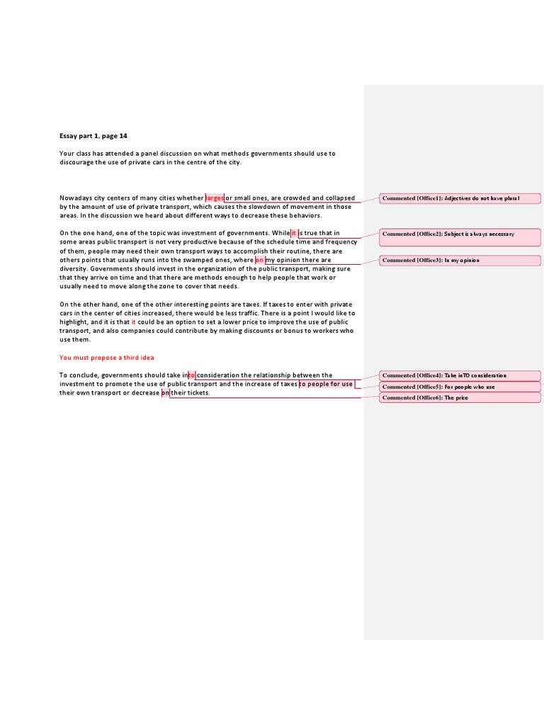 Essay 1 c1 Example | PDF