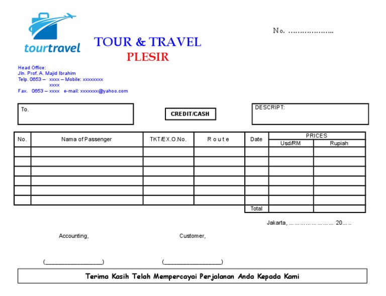 Nota Tour Travel | PDF