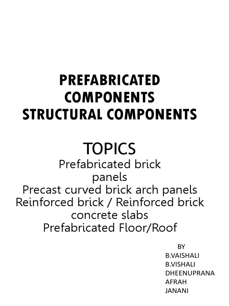 Prefabricated Components | PDF | Precast Concrete | Beam (Structure)