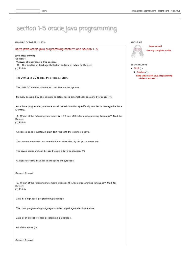Section 1-5 Dan Midterm PDF | PDF | Java Virtual Machine | Method ...