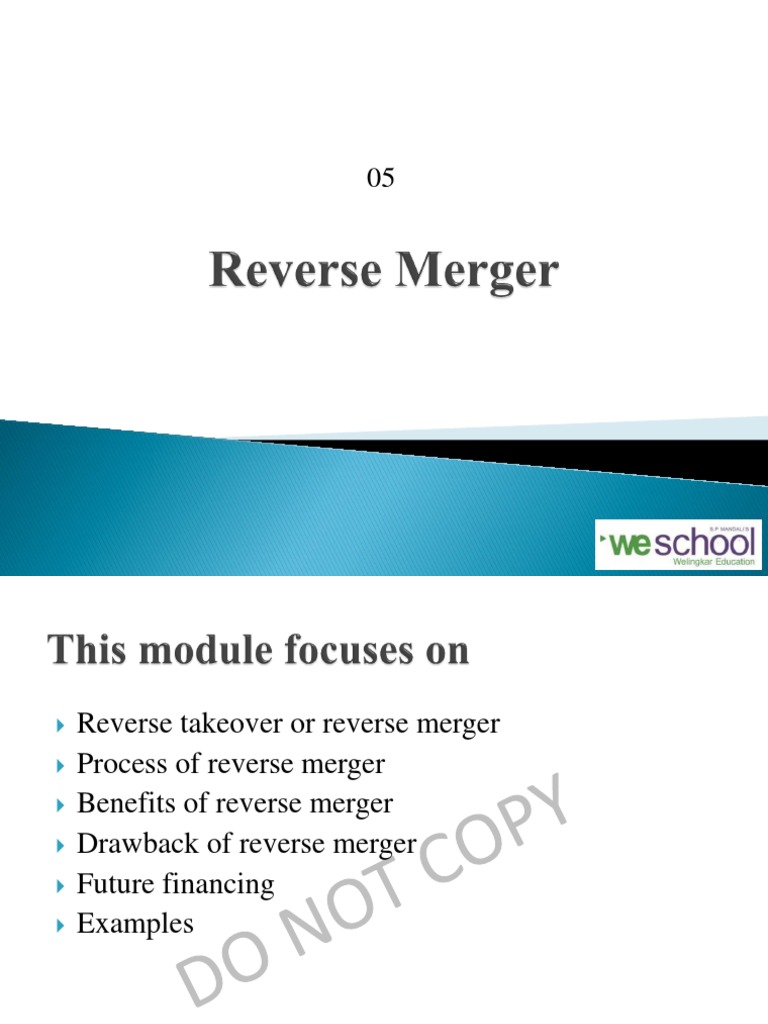 05 Reverse Merger | PDF | Mergers And Acquisitions | Financial Markets