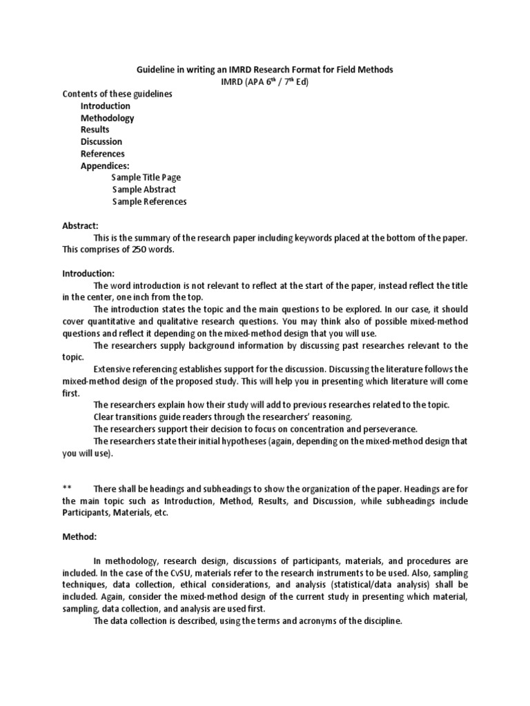 IMRD Research Template | PDF | Data | Data Analysis