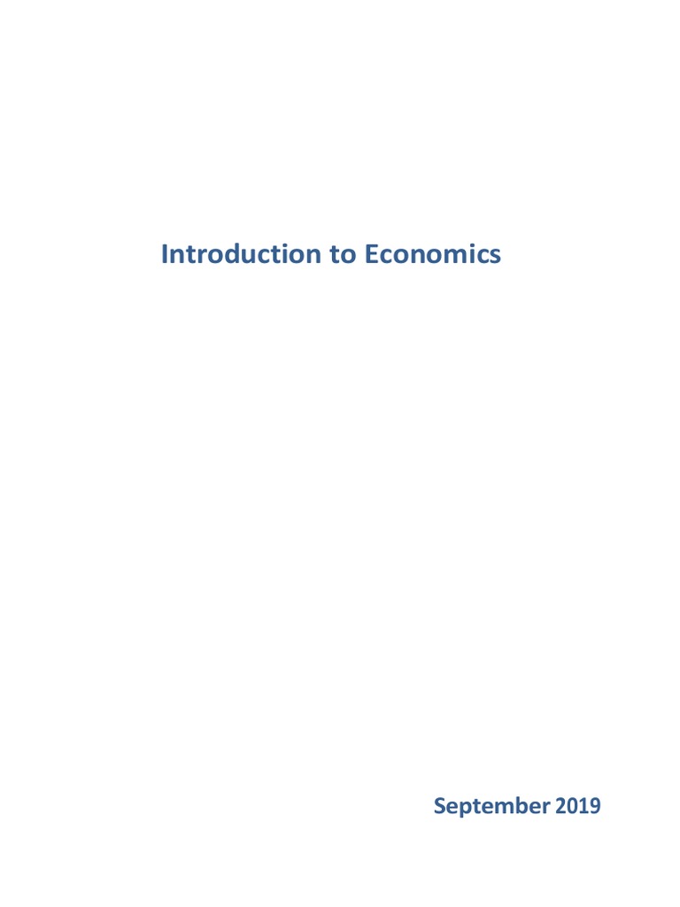 INTRODUCTION TO ECON-FINAL-October 1 | PDF | Economic System | Economics