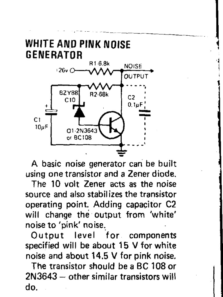 Pink & White Noise Generators - Many Circuits | PDF