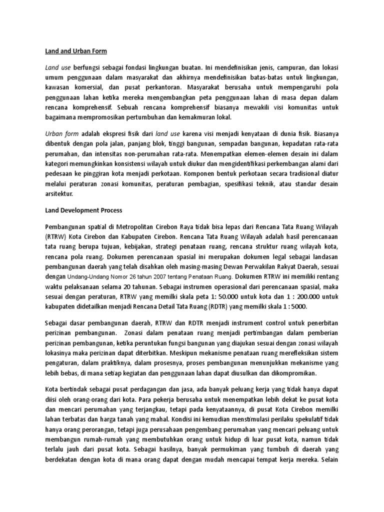 Land and Urban Form | PDF | Bisnis