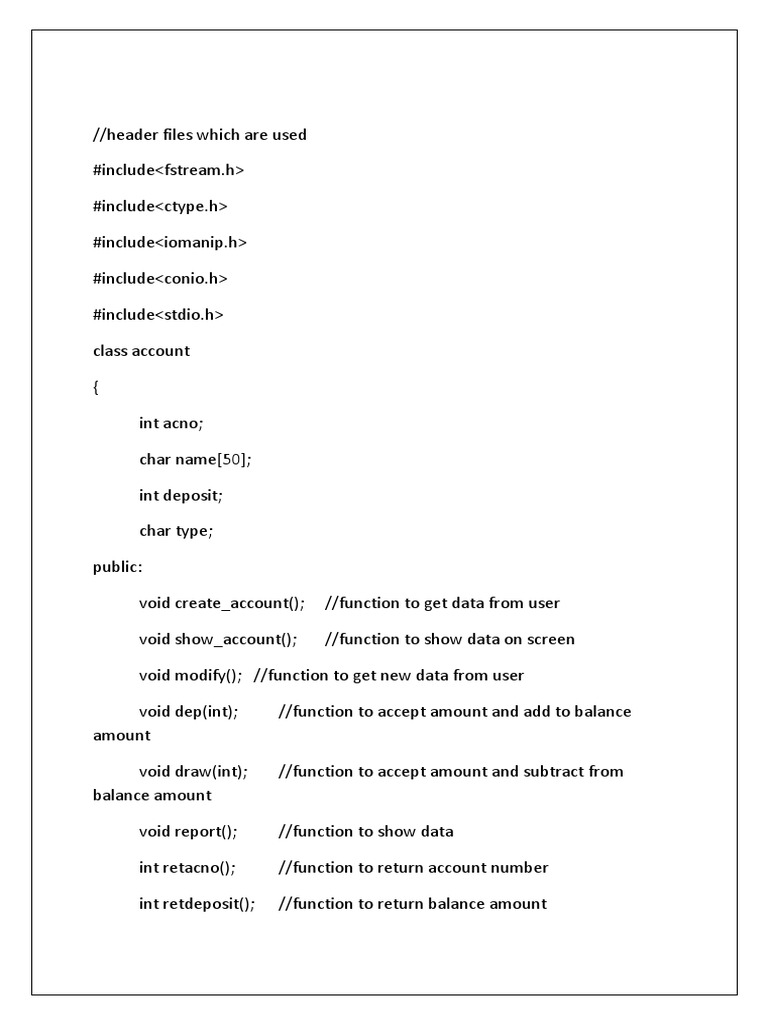 Bms Bank Management System Class 12 Project | PDF | Areas Of Computer ...