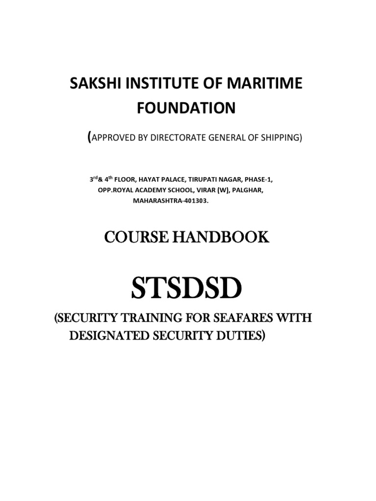 STSDSD Hand Book PDF | PDF | Water Transport | Transport