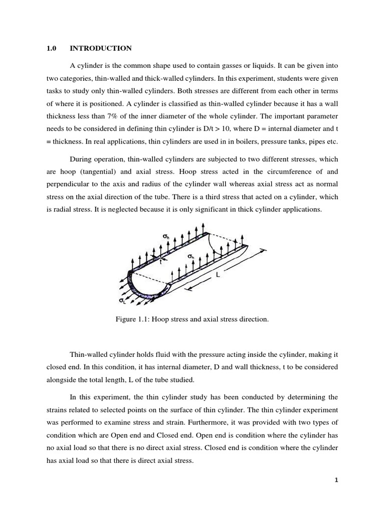 Compile of Lab Thin Cylinder | PDF | Young's Modulus | Elasticity (Physics)