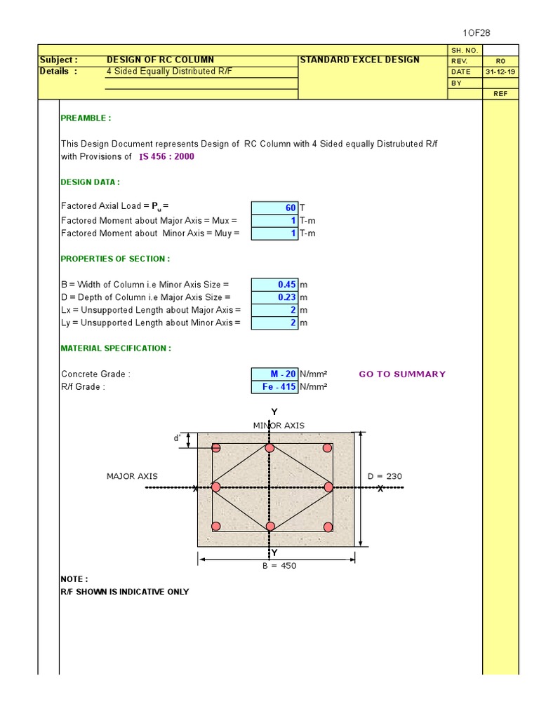 Column With Biaxial BM Design | PDF | Building Engineering | Classical ...