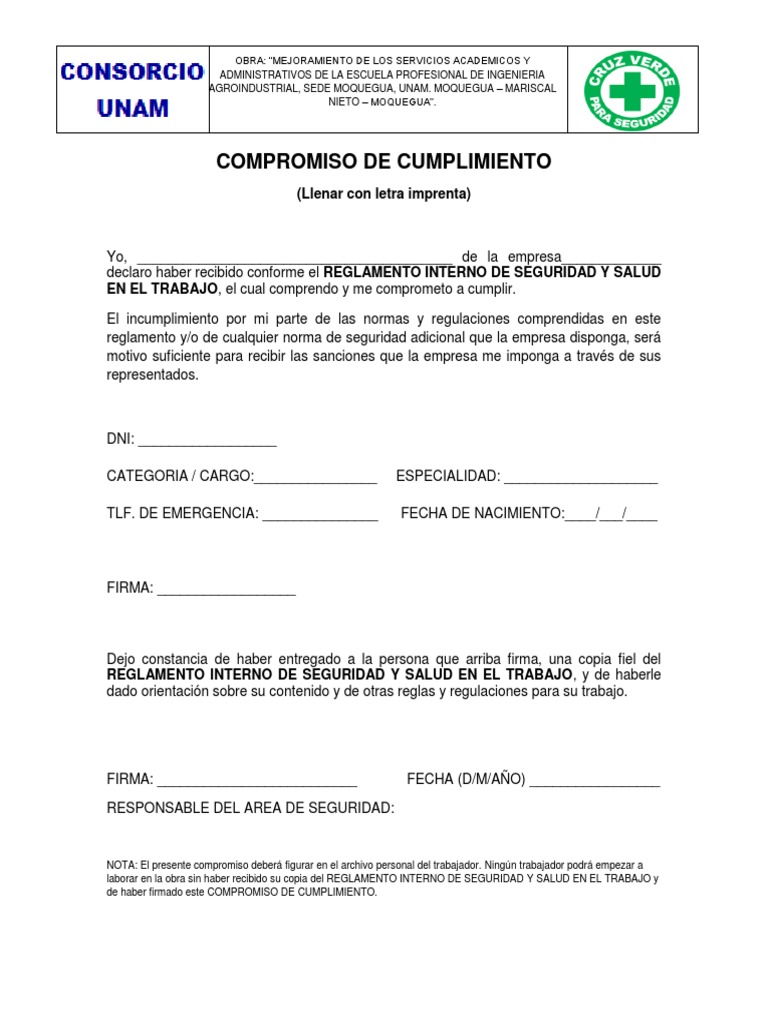 Compromiso-de-CUMPLIMIENTO RISST | PDF