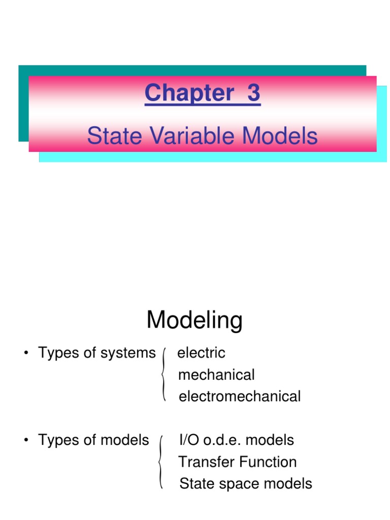 Chap3 State Variable Models | PDF | Force | Matrix (Mathematics)