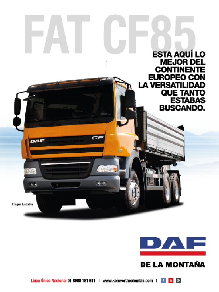 Daf cf85 Ficha Tecnica PDF | PDF