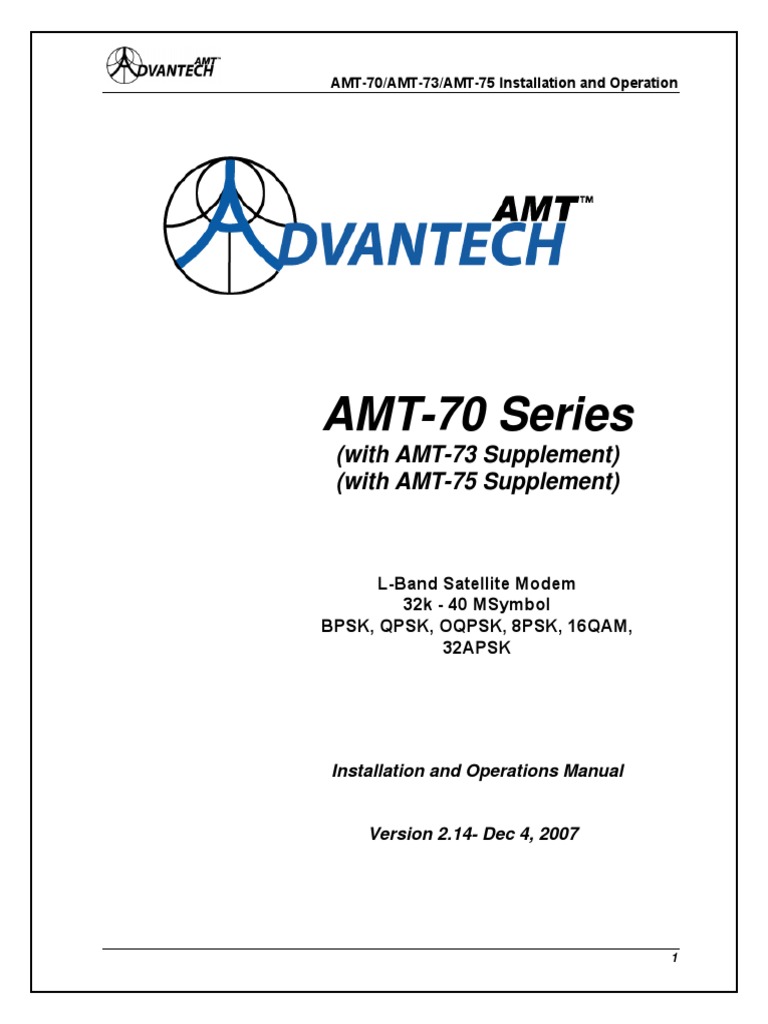 Manual Amt 70 PDF | PDF | Media Technology | Physical Layer Protocols