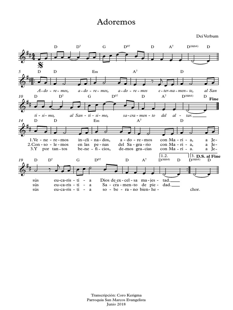 Adoremos - Partitura Completa PDF | PDF