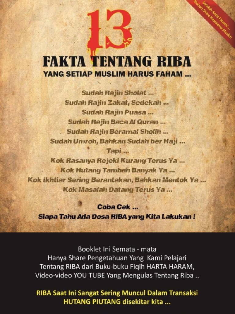 13 Fakta Tentang Riba PDF | PDF