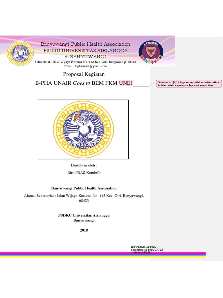 Template Proposal Kegiatan 2018 Study Banding | PDF