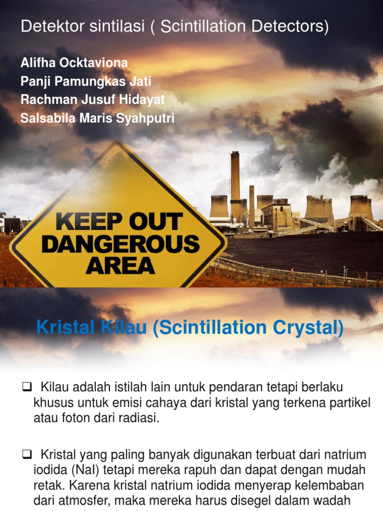 Detektor Sintilasi Scintillation Detectors Pdf