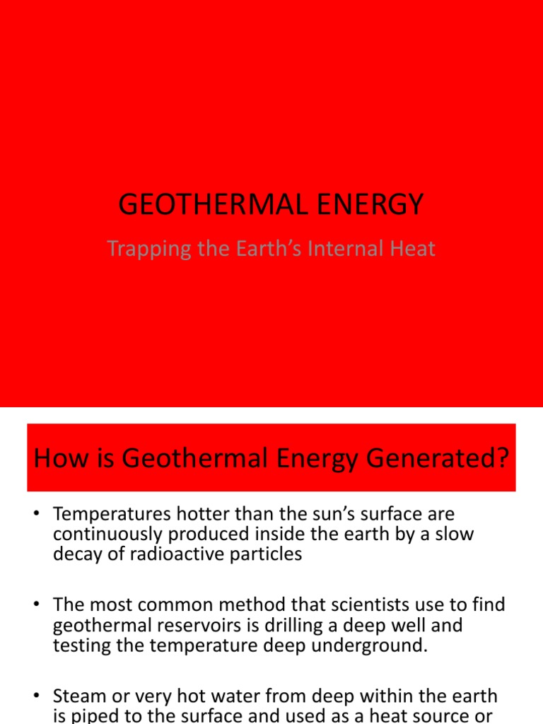 GEOTHERMAL ENERGY PowerPoint | PDF | Geothermal Energy | Steam