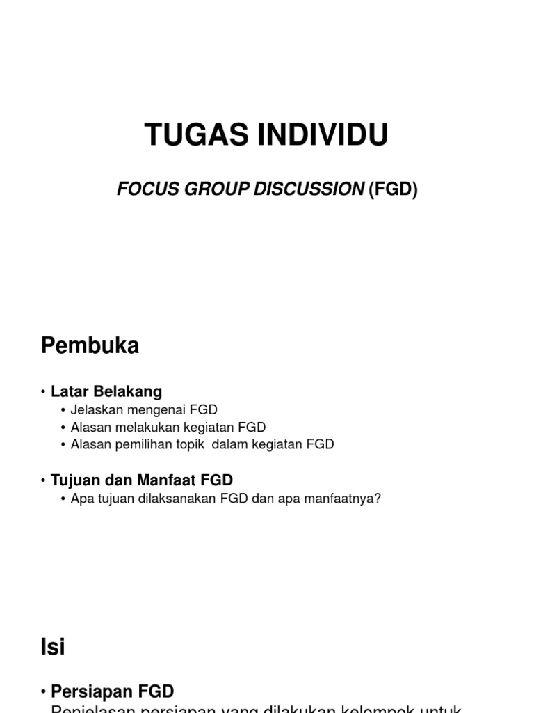 Panduan Pelaksanaan FGD dan Laporan | PDF | Karier & Perkembangan