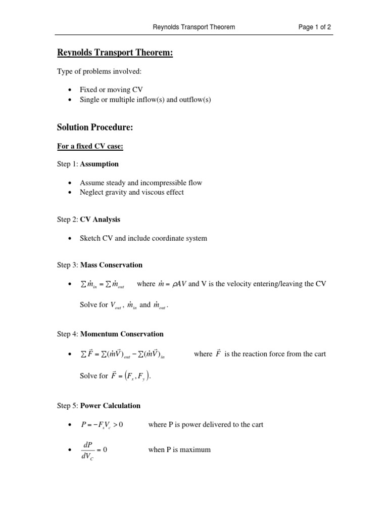 RTT | PDF | Fluid Mechanics | Chemical Engineering