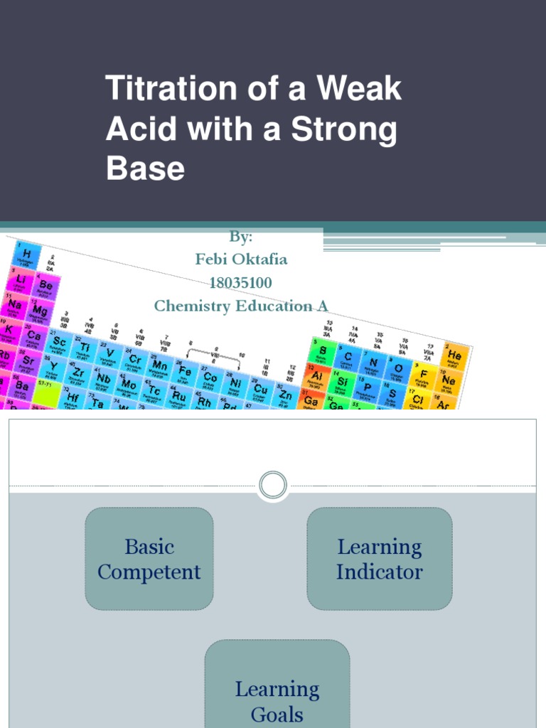 Weak Acid-Strong Base Titration Guide | PDF | Titration | Chemistry