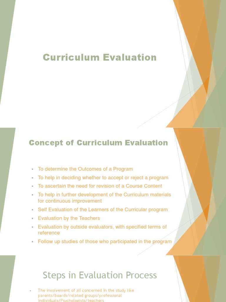 Curriculum Evaluation | PDF | Curriculum | Evaluation