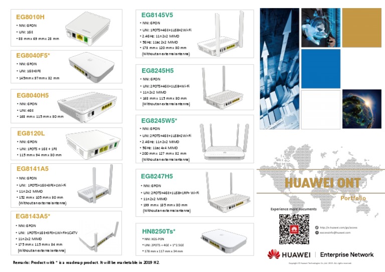 HUAWEI ONT Portfolio 06 | PDF | Telecommunications | Information And ...