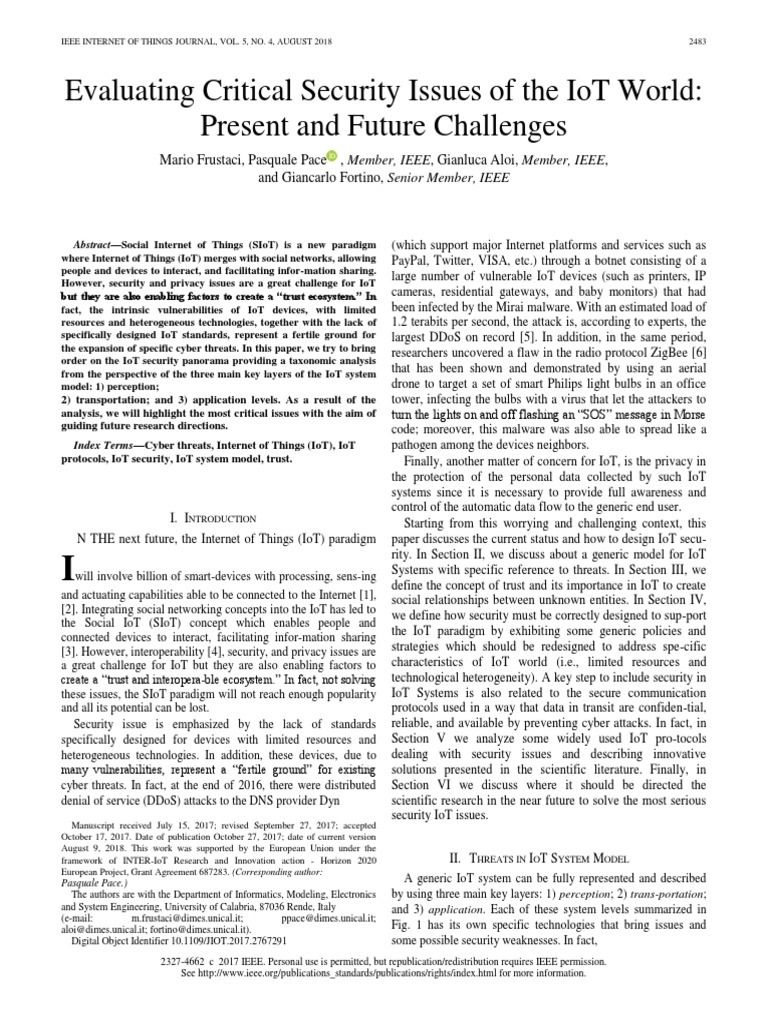 IoT Security Challenges and Solutions | PDF | Internet Of Things ...