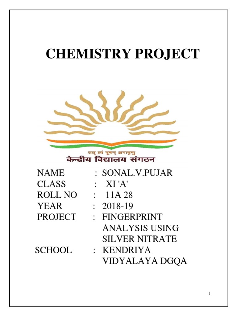 Chemistry Project | PDF | Fingerprint | Chemical Substances