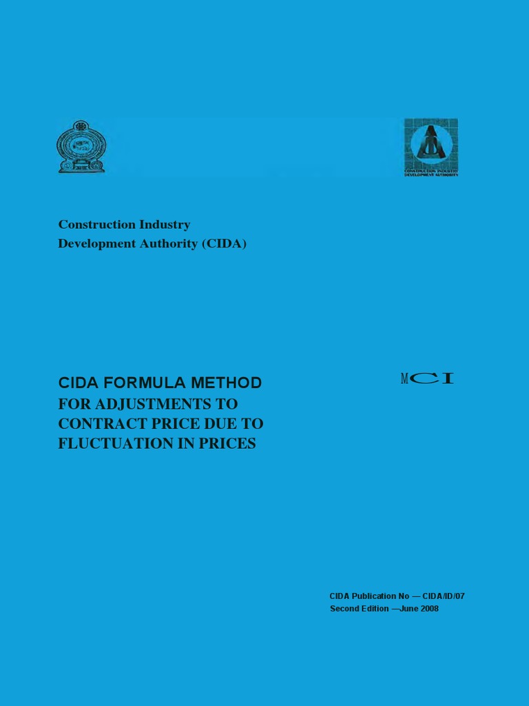 Cida Formula Method For Adjustments To Contract Price Due To Fluctuation in Prices | PDF ...