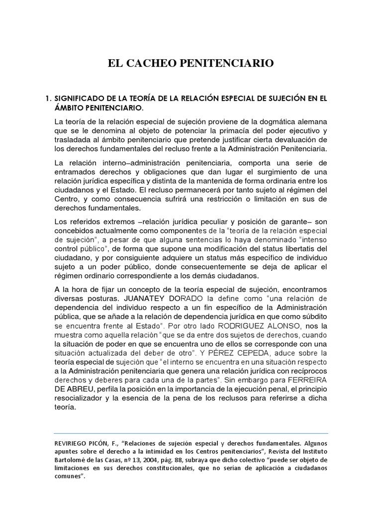 EL-CACHEO-PENITENCIARIO. XD | PDF | Prisión | Policía