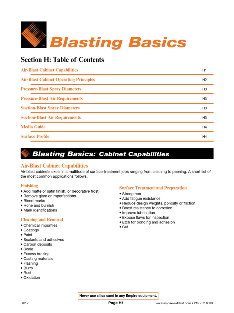 Blasting Basics - Empire Abrasive | PDF | Abrasive | Nozzle