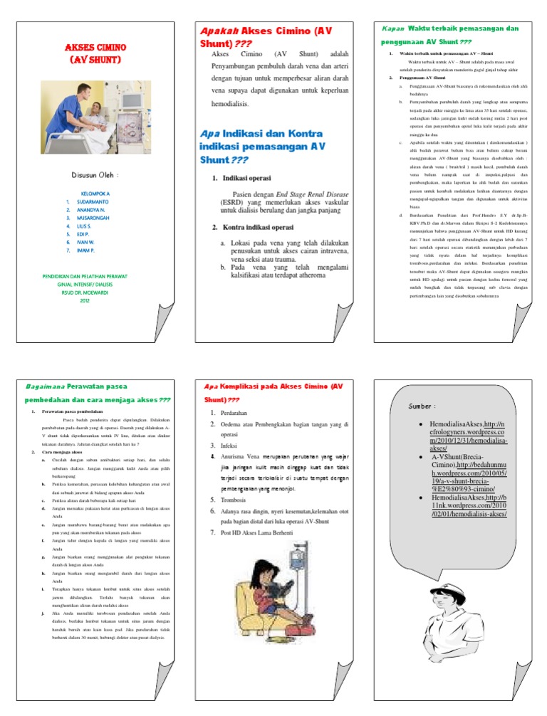 Leaflet Akses Cimino (AV Shunt) COBA | PDF