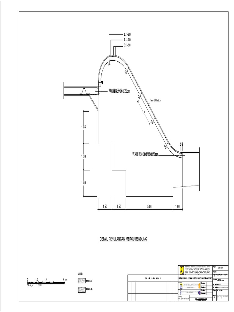 Ii.a Potongan, Detail Mercu Bendung 6 PDF | PDF