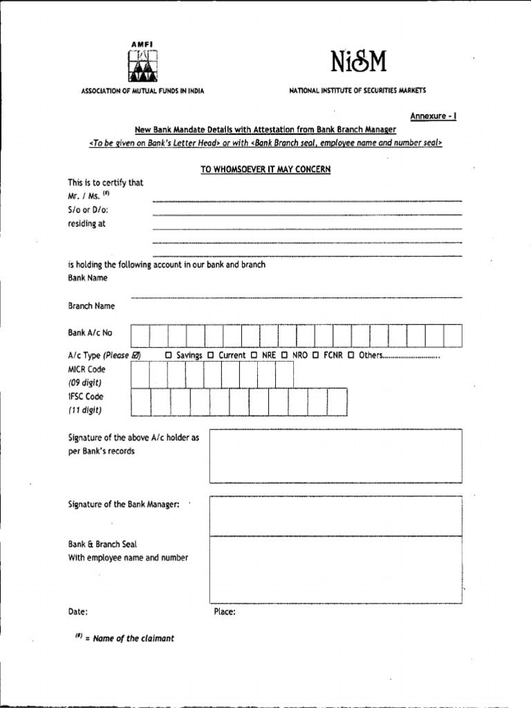 NISM - Signature Attestation Form | PDF