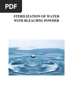 CBSE Chemistry Project - Sterilization of Water Using Bleaching Powder | PDF | Water ...